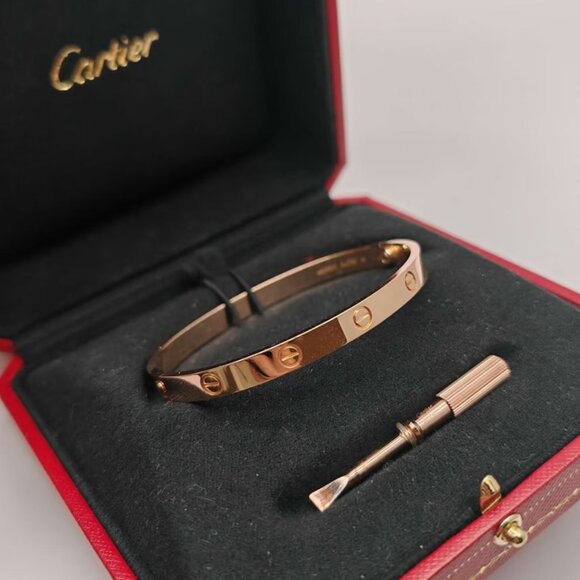 Cartier | Jewelry | Cartier 8k Rose Gold Love Bracelet Size 17 | Poshmark